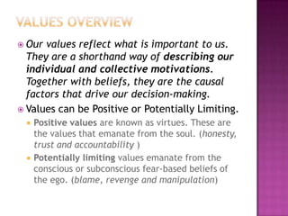 Barret Values Summary | PPTX