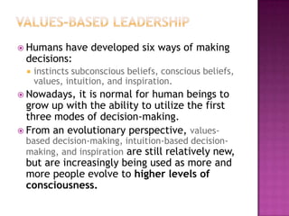 Barret Values Summary | PPTX