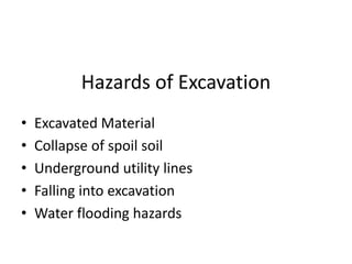 Barricading construction site and excavation | PPTX