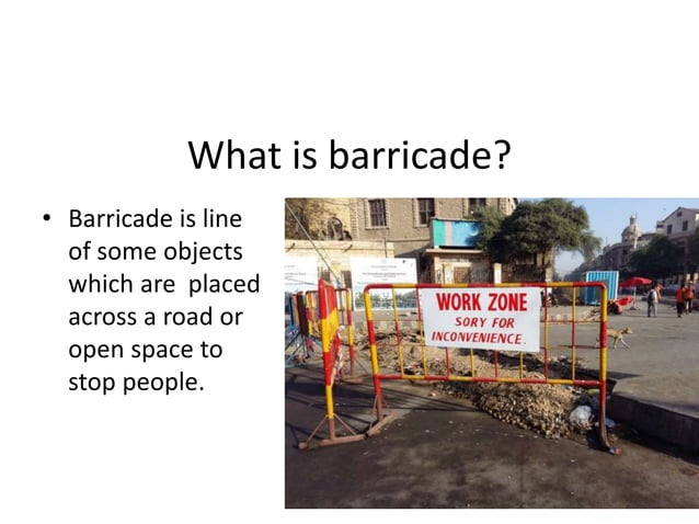 Barricading construction site and excavation | PPTX