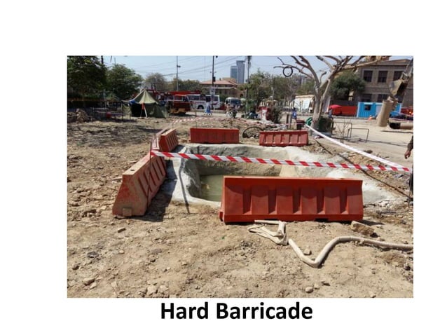 Barricading construction site and excavation