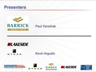 Barrick simulation with mimic presentation | PPT | Computer Software and Applications | Computing