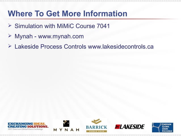 Barrick simulation with mimic presentation | PPT | Computer Software and Applications | Computing