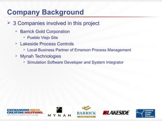 Barrick simulation with mimic presentation | PPT | Computer Software and Applications | Computing