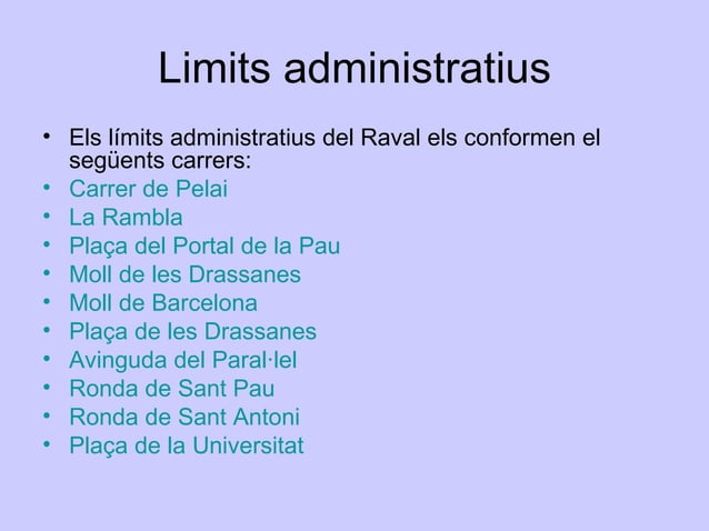Barri del raval | PPT