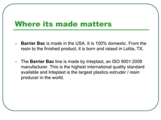 Barrier Bac Primer for Design Pros | PPT