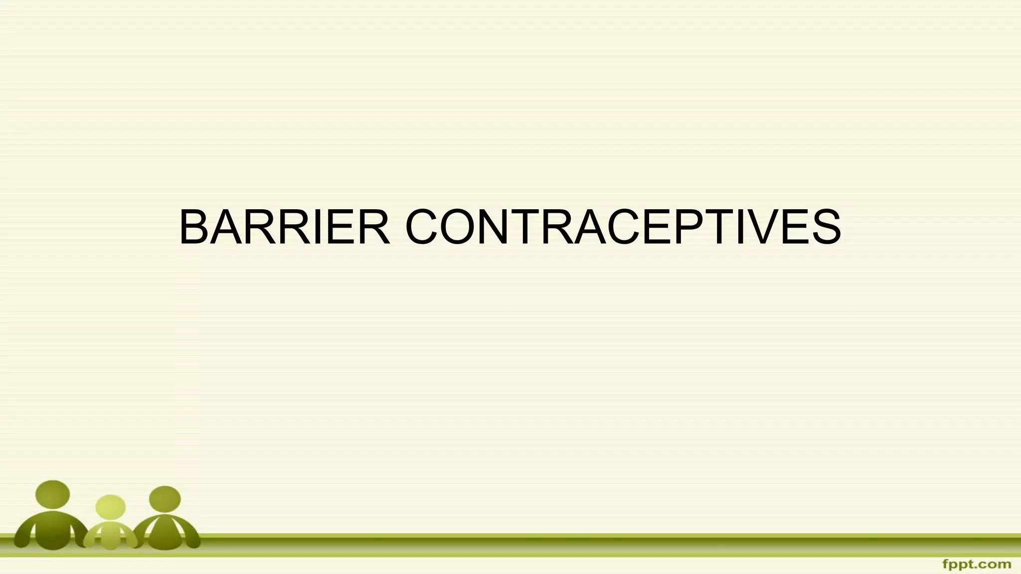 Barrier contraceptives | PDF