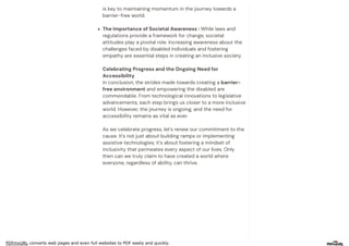 Barrier Free | Accessibility For Disabled | PDF