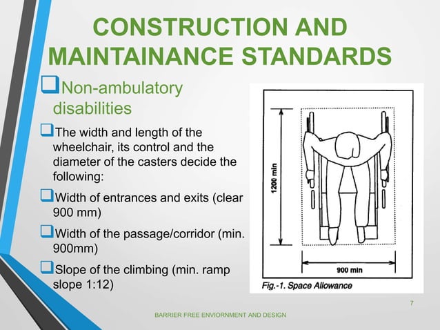 Barrier free enviornment and design | PPTX | Indoor Environmental ...