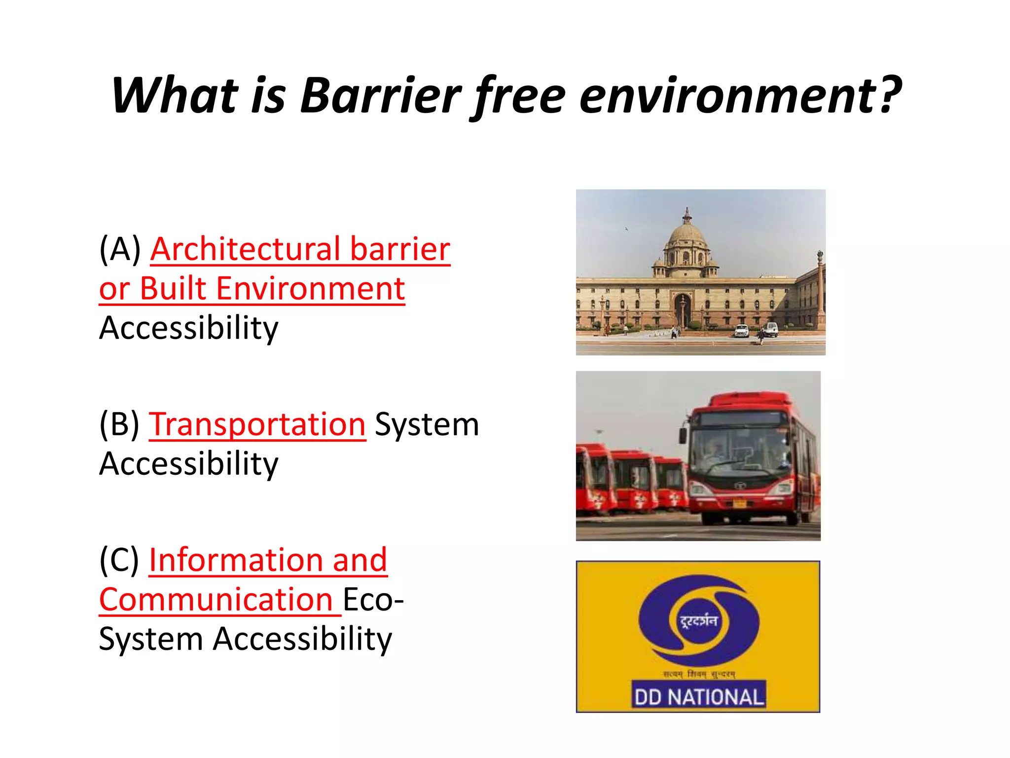 Barrier free environment | PPTX