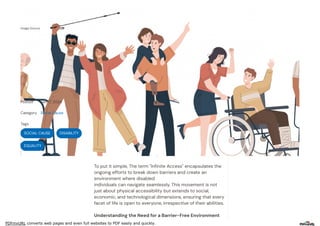 Barrier Free Environment | Accessibility For Disabled | PDF