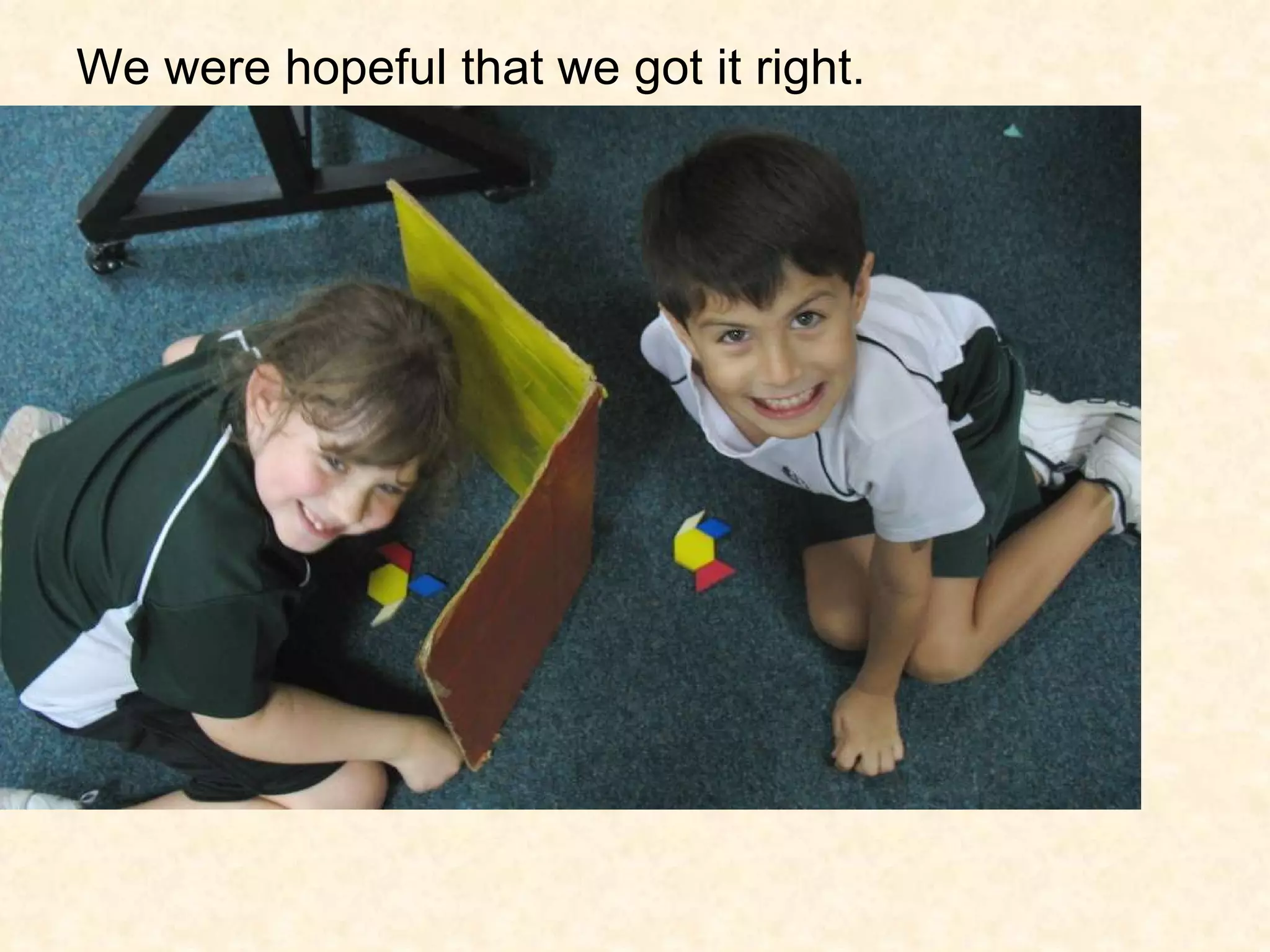 Barrier Games & Pattern Blocks Grade One | PPT