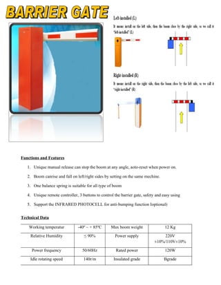 Barrier gate | DOC | Radio Control | Hobbies & Interests