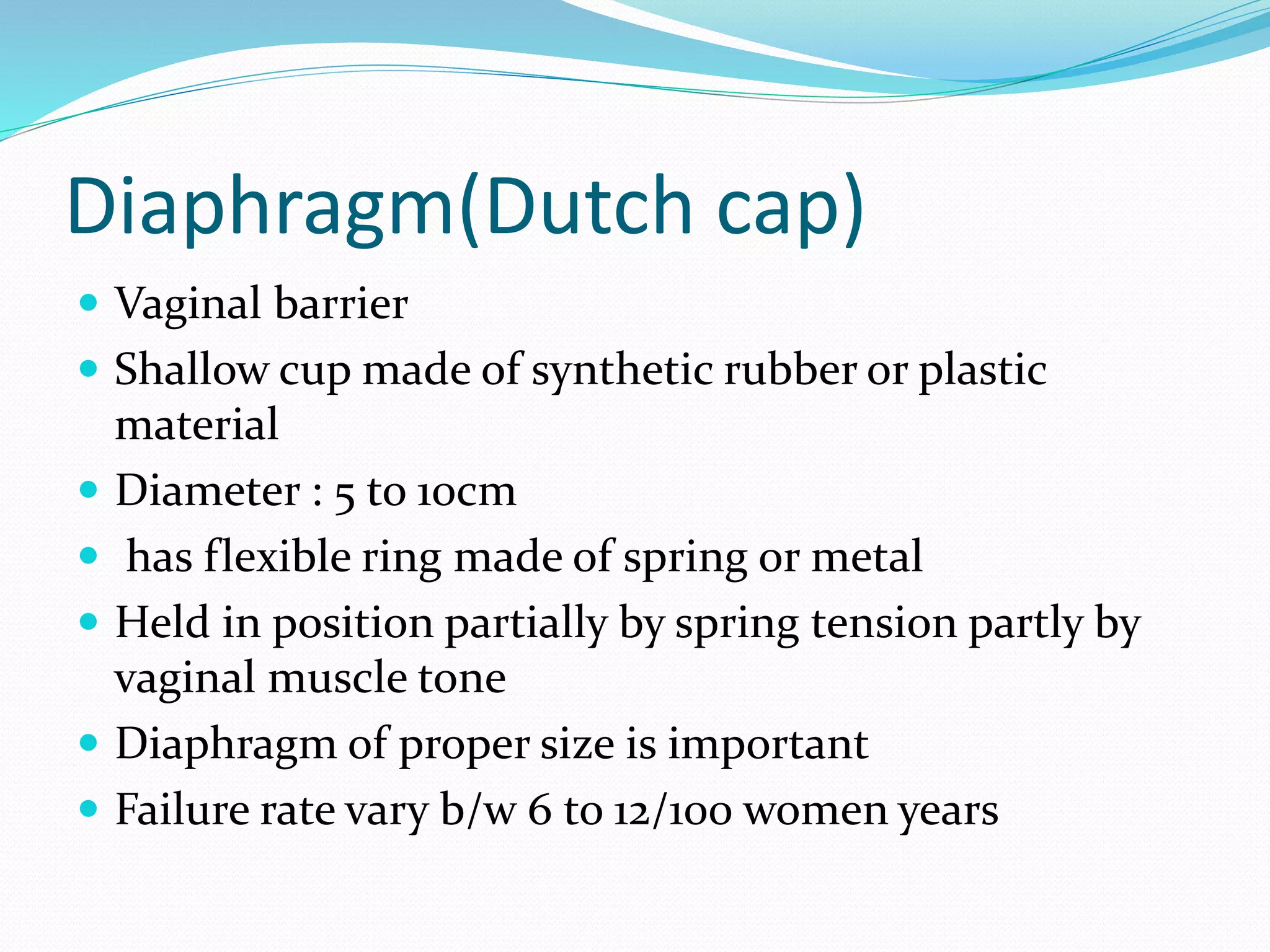 Barrier methods for Contraception | PPTX