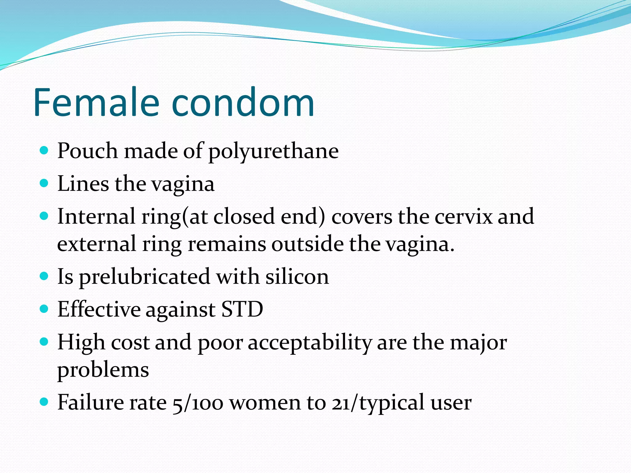 Barrier methods for Contraception | PPTX