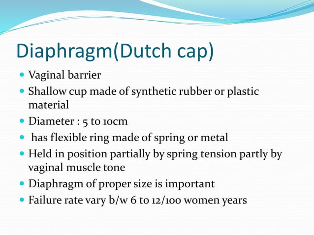 Barrier methods for Contraception | PPTX