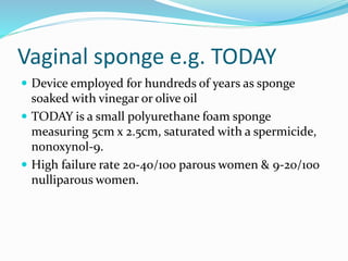 Barrier methods for Contraception | PPTX