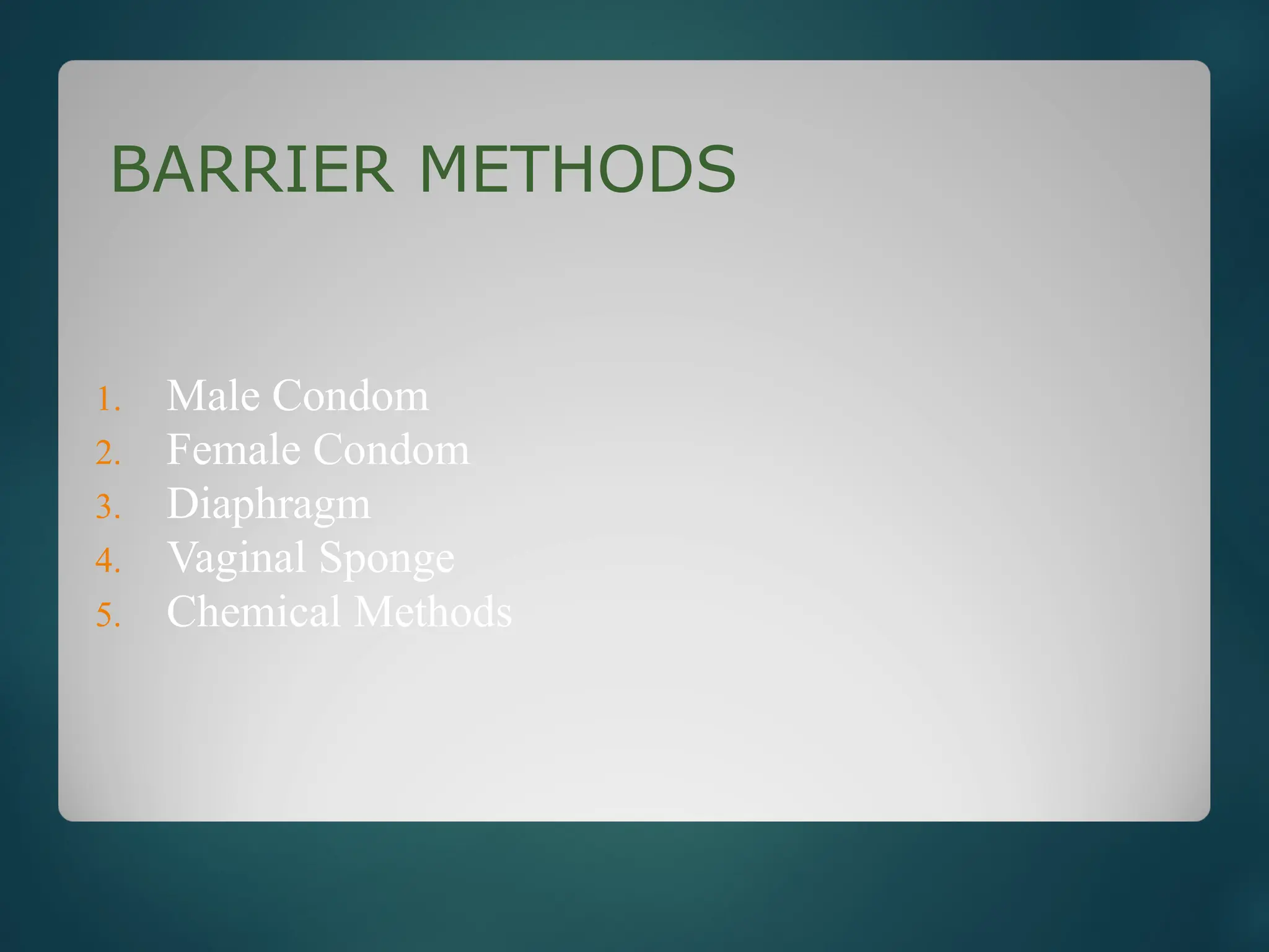 barrier method different types shiv.pptx