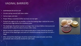 Barrier methods of contraception | PDF