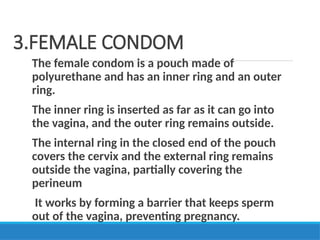 Barrier methods of Contraception- obg ppt | PPTX