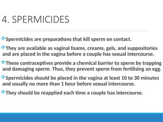 Barrier methods of Contraception- obg ppt | PPTX