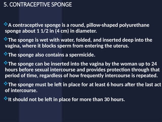 Barrier methods of Contraception- obg ppt | PPTX