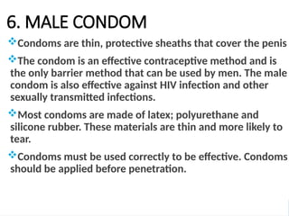 Barrier methods of Contraception- obg ppt | PPTX