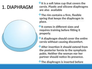 Barrier methods of Contraception- obg ppt | PPTX
