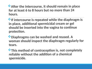 Barrier methods of Contraception- obg ppt | PPTX