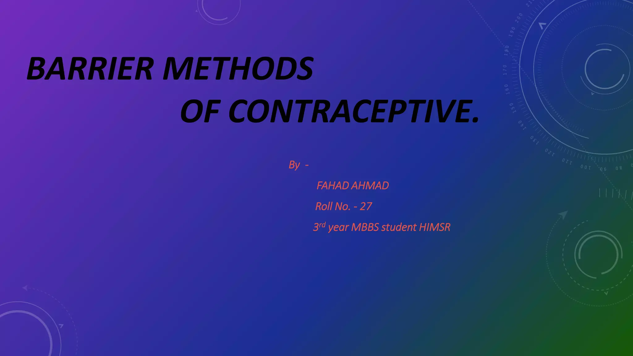 Barrier methods of contraceptive | PPTX