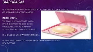 Barrier methods of contraceptive | PPTX