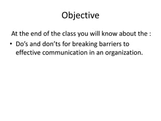 Barrier over come communication | PPT