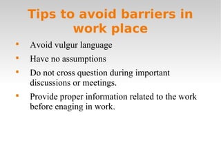 Communication Barriers | PPT