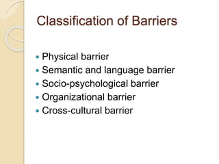 Barriers in communication | PPT