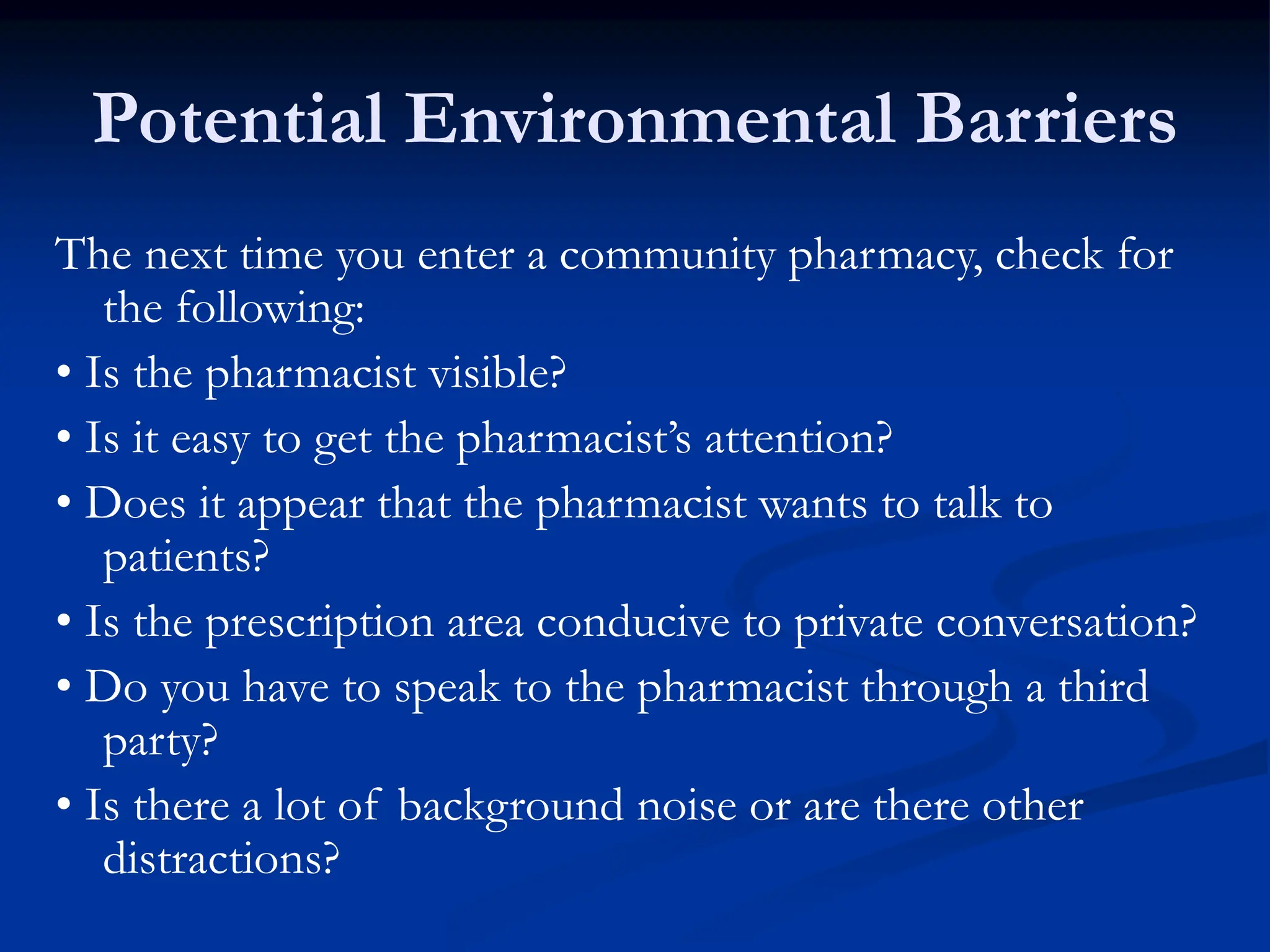 barriers of communication in pharmacy.ppt