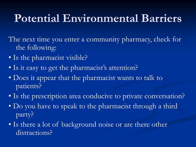 barriers of communication in pharmacy.ppt | Pharmaceutical Industry ...