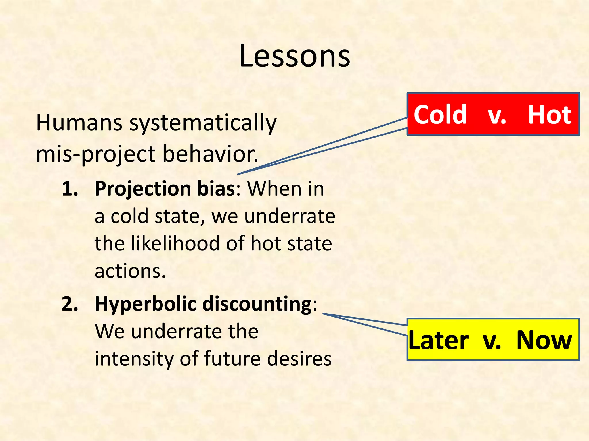 Hyperbolic Discounting & Projection Bias | PPTX