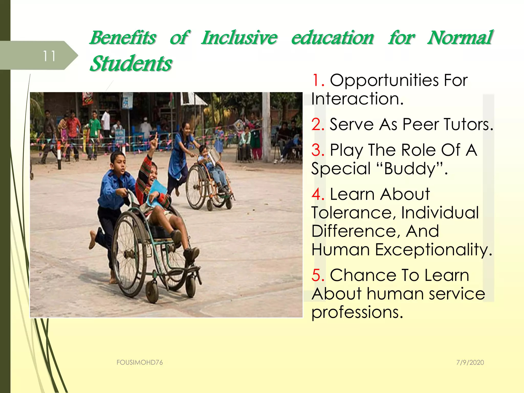 Barriers and benefits of inclusive education | PDF