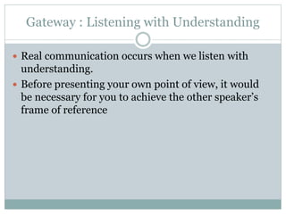 Barriers and gateways to communication | PPTX