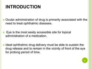 Barriers and routes of occular drug delivery system | PPTX