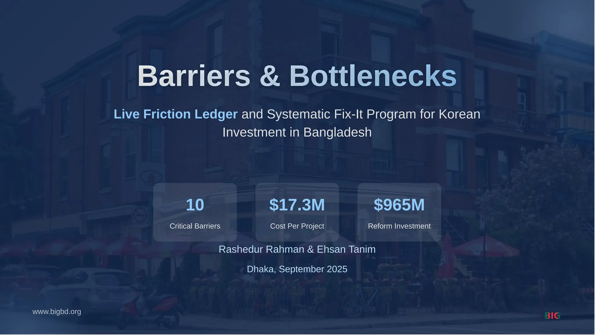 Barriers & Bottlenecks: Live Friction Ledger and Systematic Fix-It ...