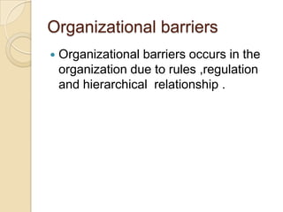 Barriers in communication | PPTX
