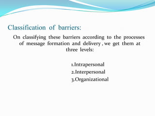 Barriers in communication | PPTX | Web Conferencing | Computer Software and Applications