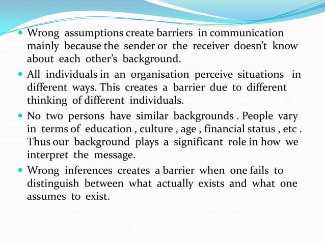 Barriers in communication | PPTX | Web Conferencing | Computer Software and Applications