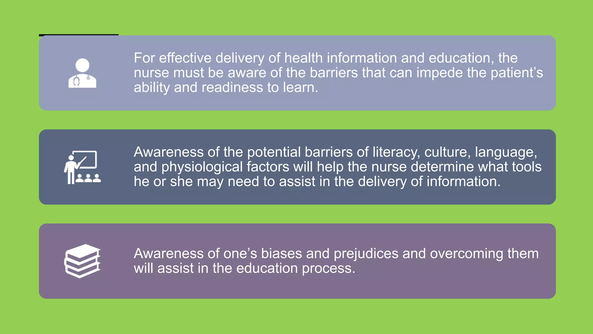 BARRIERS IN HEALTH EDUCATION | PPTX