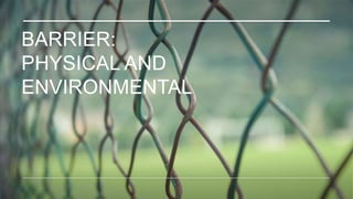 BARRIERS IN HEALTH EDUCATION | PPTX