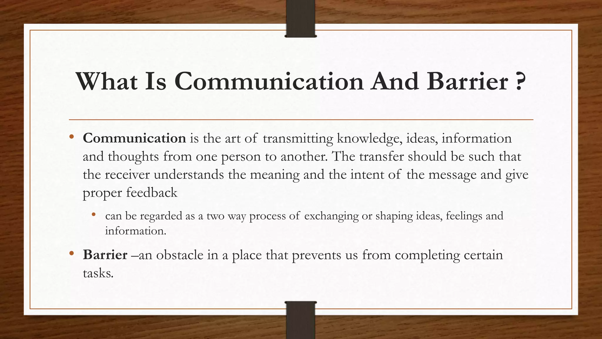 Barriers in the communication process with possible solutions | PPTX