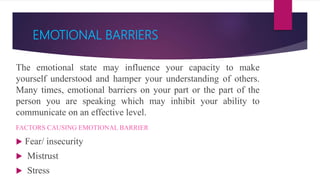Barriers of communication | PPTX