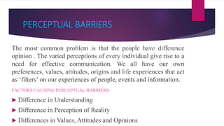 Barriers of communication | PPTX