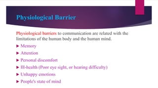 Barriers of communication | PPTX